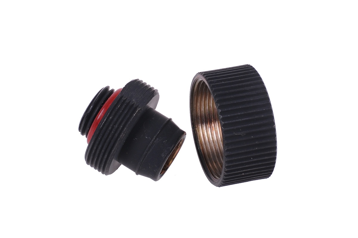 19/13mm compression fitting G1/4 - compact - matte black - Watercooling UK