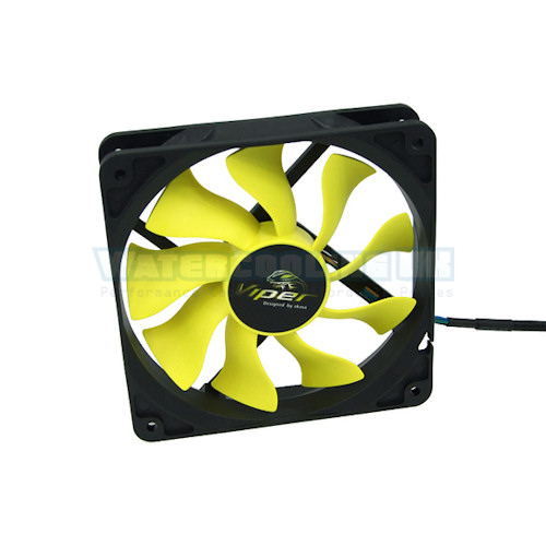 Akasa Viper 120mm PWM - Bright Yellow - Watercooling UK