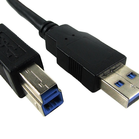 USB 3.0 cable type A to type B (M/M) black 3m - Watercooling UK