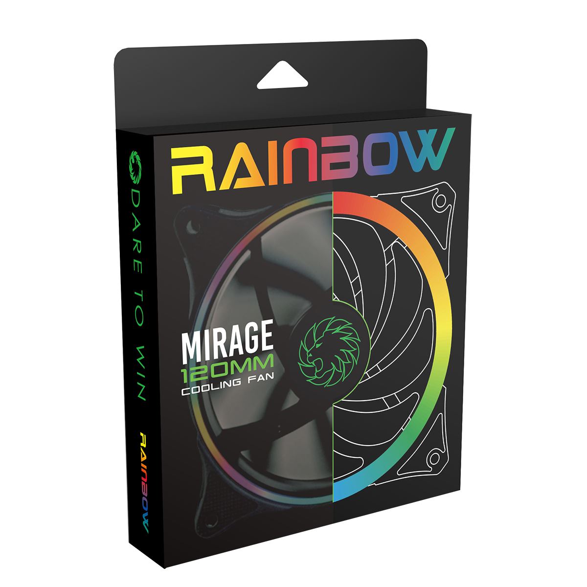 Game Max Mirage Rainbow RGB 120mm Fan 5V Addressable 3pin Header and ...