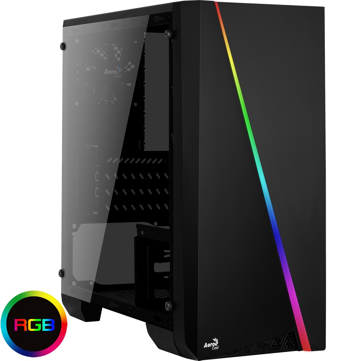 AEROCOOL - Cylon Mini Black RGB LED Micro Case - Watercooling UK