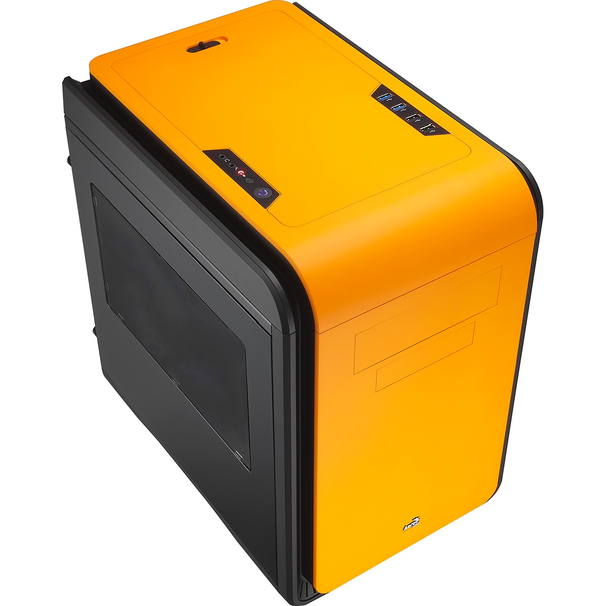 Aerocool Dead Silence Orange Gaming Cube Case with Side Window ...