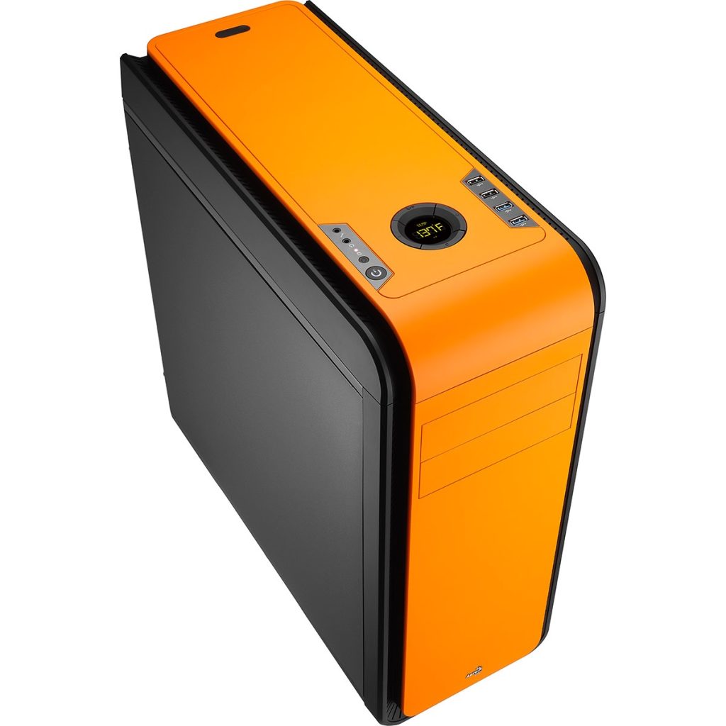 Aerocool DS 200 Orange Mid Tower Gaming Case with Noise Dampening ...