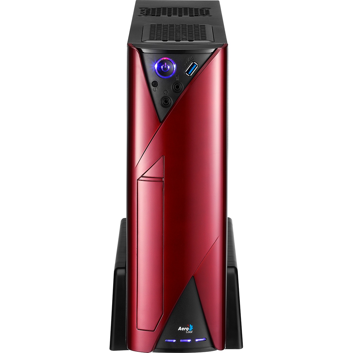Aerocool QS-102 Slim Red M-ATX Case 400W - Watercooling UK