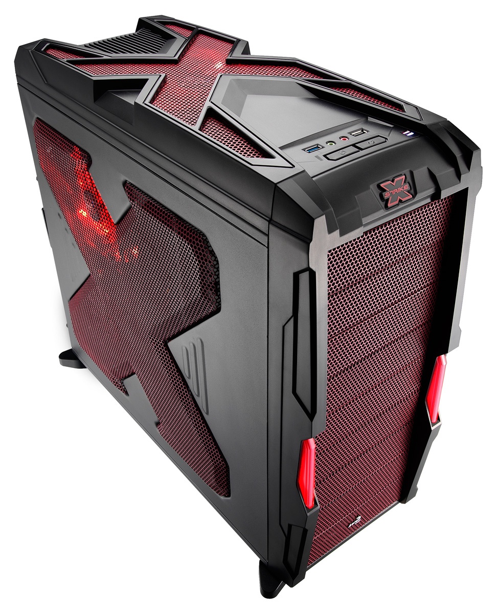 Aerocool Strike-X Advance Red Mid-Tower Gaming Case USB3 Toolless ...