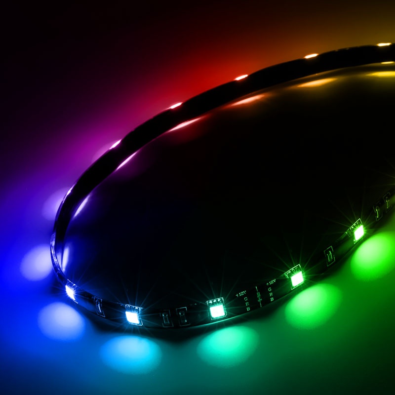Akasa Magnetic Addressable RGB LED Strip - 60cm, 15 LEDs - Watercooling UK