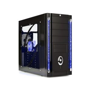 AVP Galaxy 3 Mid Tower Black Case Blue LED Strip USB 3.0 - Watercooling UK
