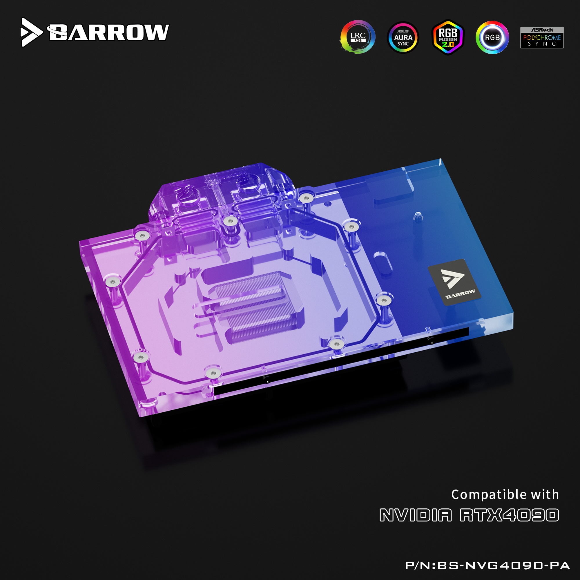 Barrow NVIDIA 4090 Founders, LRC 2.0 RGB Graphics Card Waterblock ...