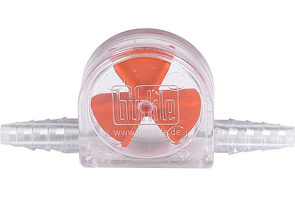 Burkle In Line Flow Indicator Red SAN - 6-11mm - Watercooling UK