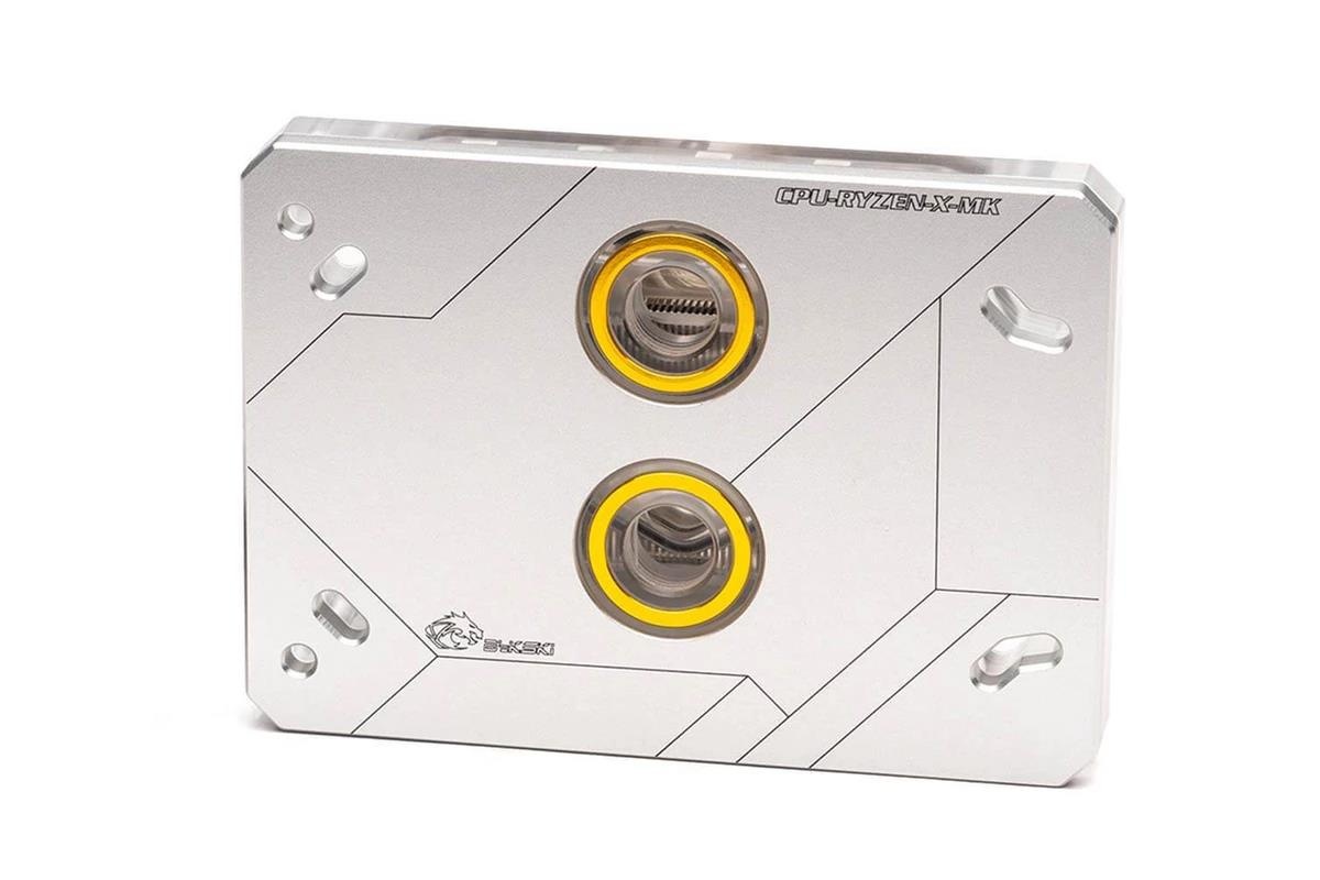 Bykski CPU-RYZEN-X-MK 5v RBW Addressable CPU Block - AMD AM4 - Silver ...