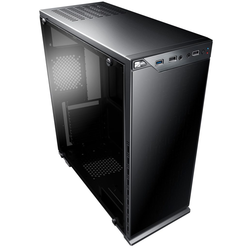 CiT Aqua Black Gaming Case Full Acrylic Window - Watercooling UK