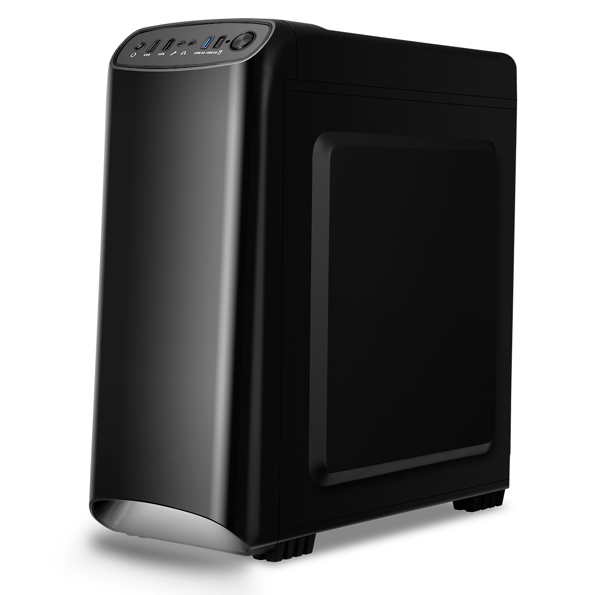 CiT Legend Black MATX RGB Gaming Case With Full Acrylic Side Window ...