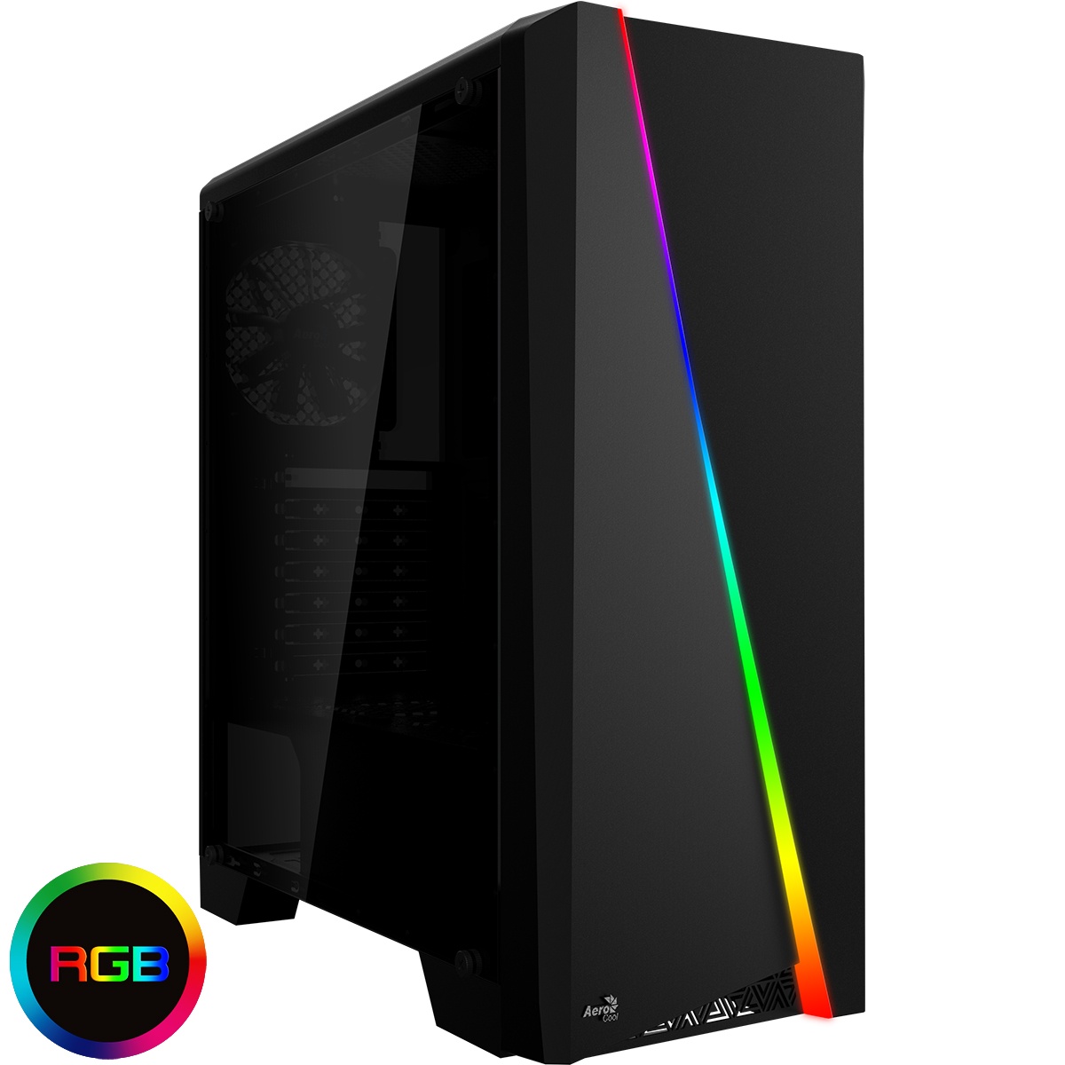 AeroCool Cylon Black RGB LED Midi Case - Watercooling UK