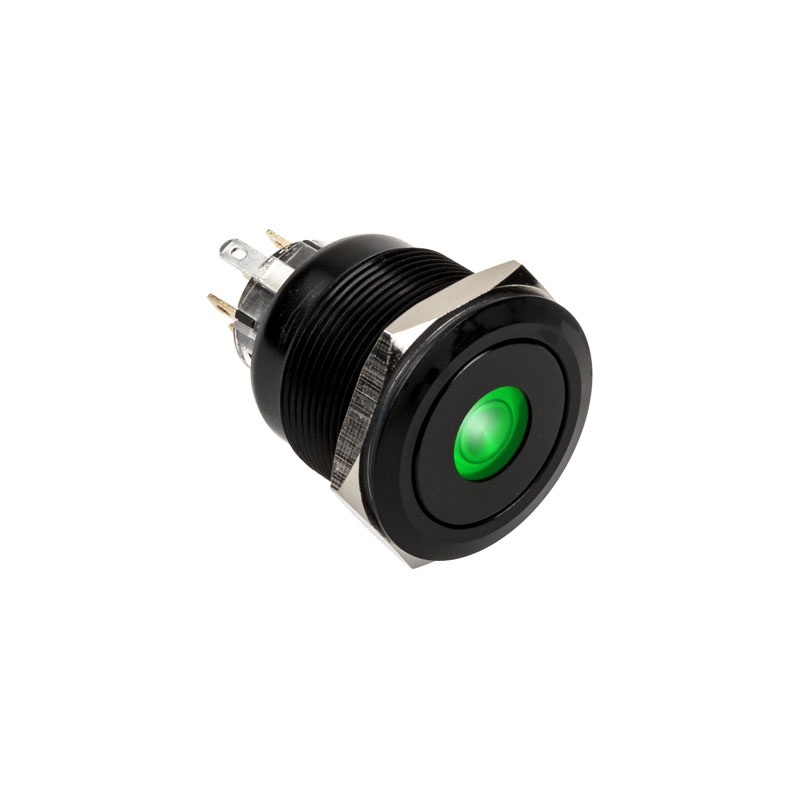 DimasTech Vandalism push button 25mm, Blackline Dot - RGB - Watercooling UK