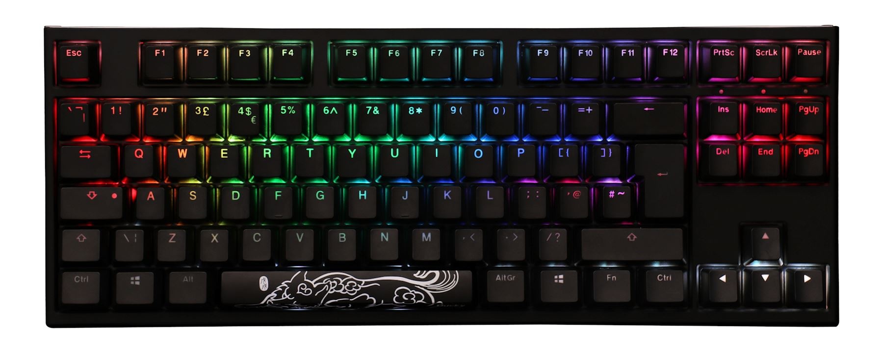 Ducky One2 TKL RGB Backlit Speed Silver Cherry MX Switch Mechanical ...