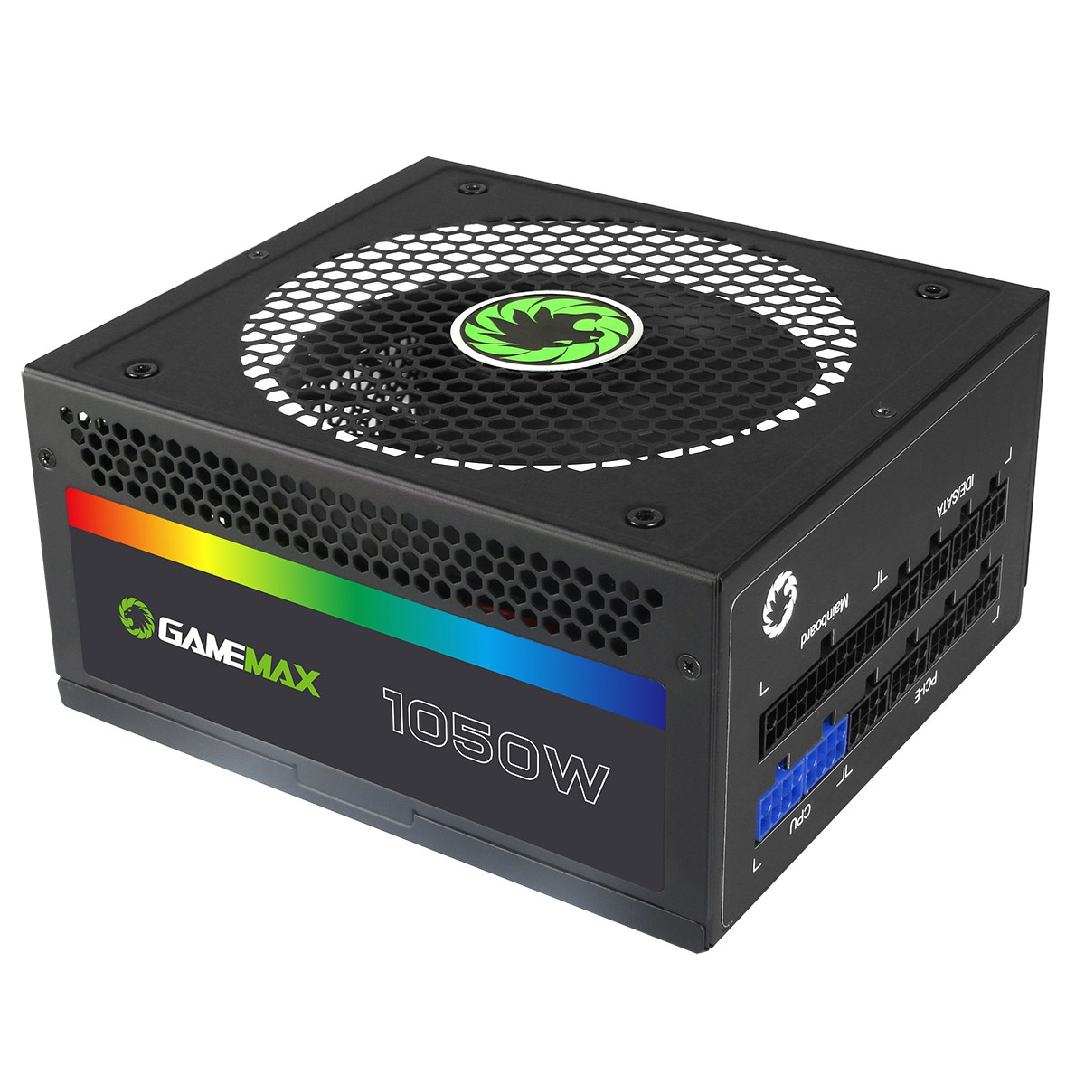 Game Max 1050W Modular RGB Gold 80 Plus 14cm RGB Fan and Illuminated ...