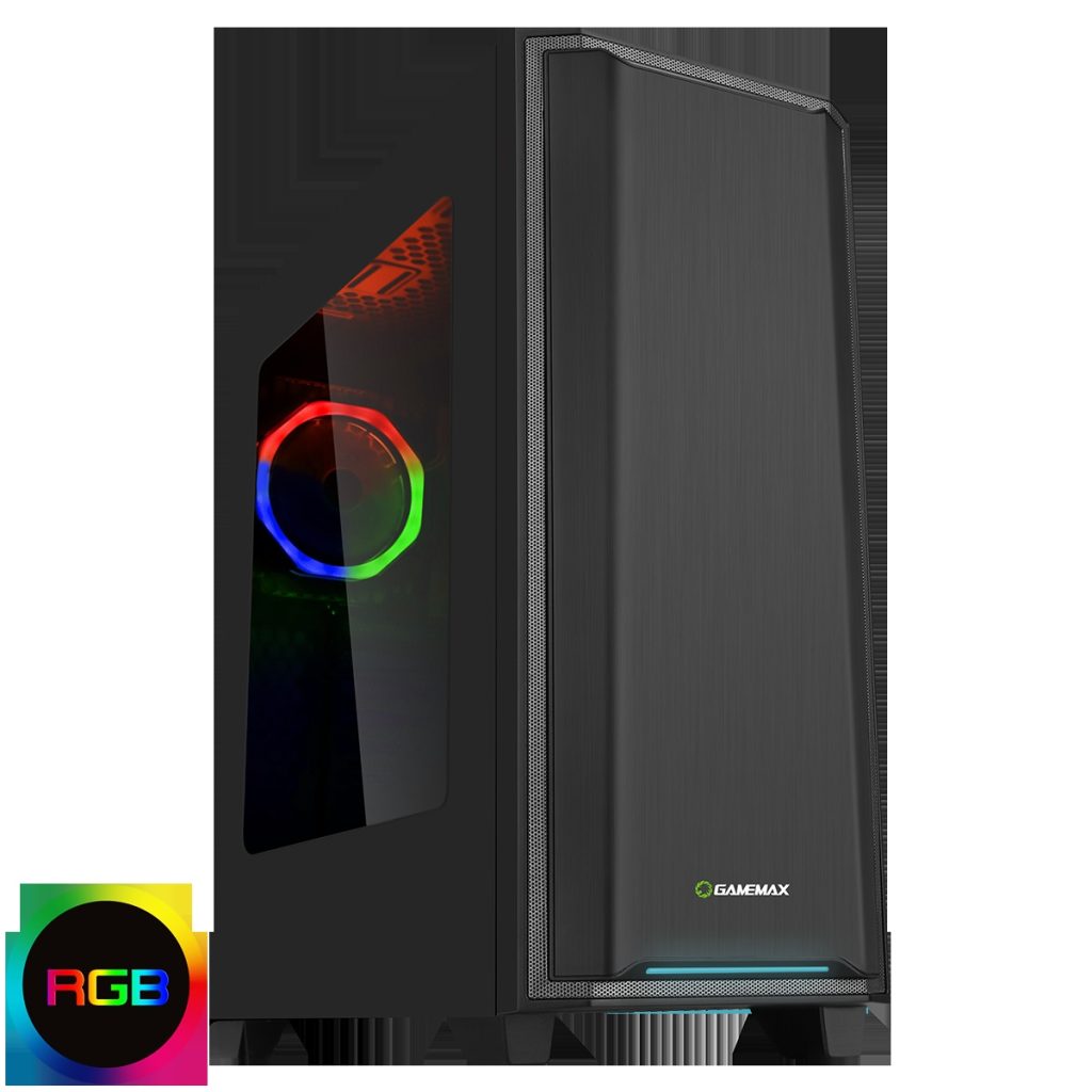 Game Max California RGB Mid-Tower Gaming Case With Acrylic Side Window ...