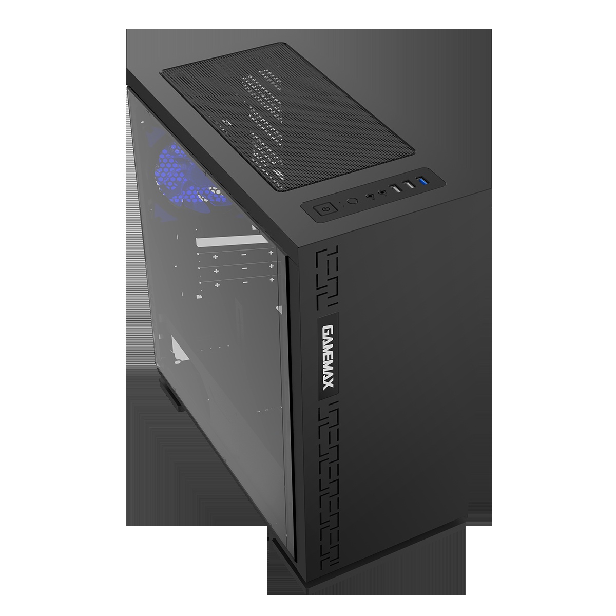 Game Max Expedition Black Gaming Matx PC Case Rear LED Fan and Full ...