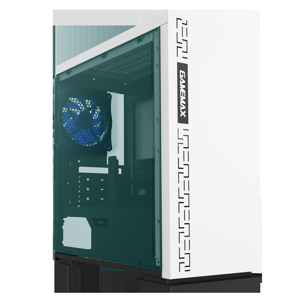 Game Max Expedition White Gaming Matx PC Case Rear LED Fan and Full ...