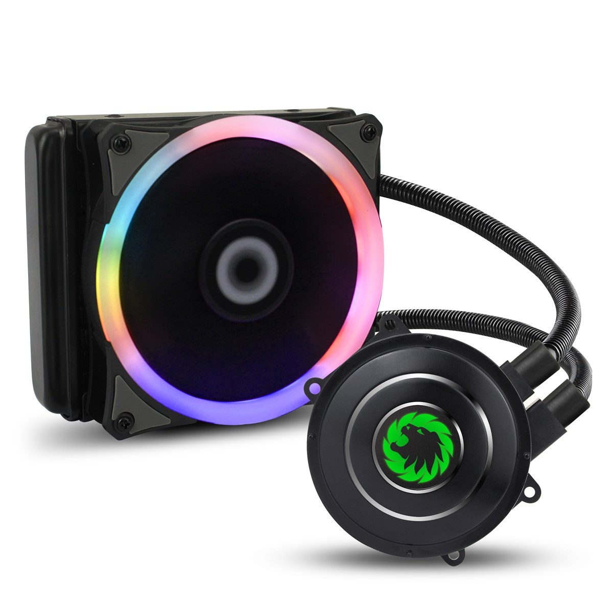 Game Max Iceberg 120mm Water Cooling System with 7 Colour PWM Fans ...