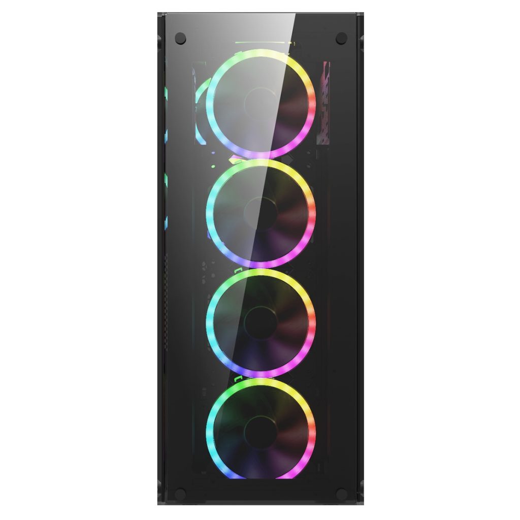 Game Max Predator RGB Full Tempered Glass Gaming Case MB SYNC 3pin ...