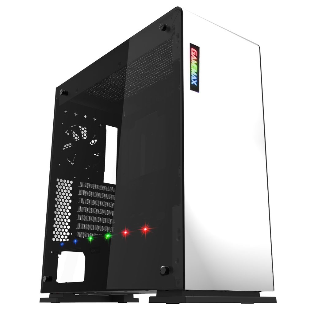 Game Max Vega White Case With RGB Strip and PWM Controller Perspex Side ...