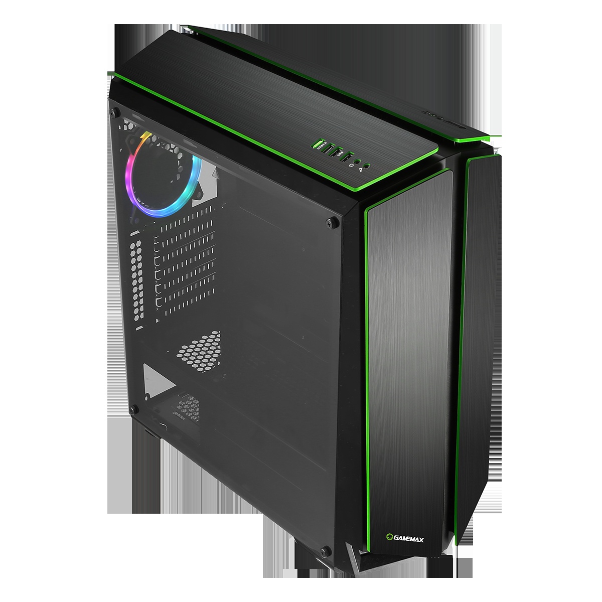 Game Max Zircon RGB Gaming Case With Full Side Window - Watercooling UK