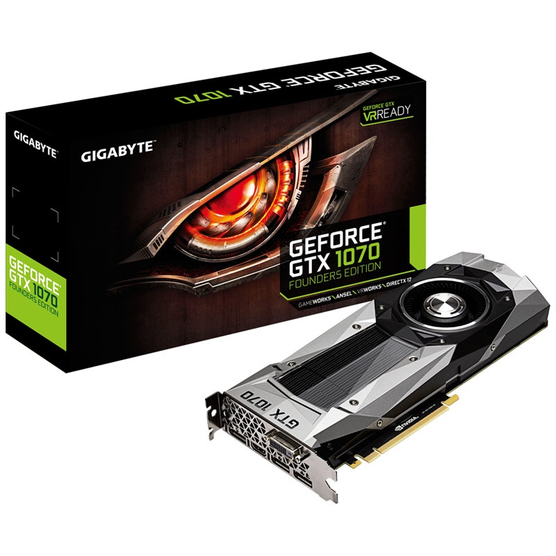 Gigabyte GeForce GTX 1070 Founders Edition, 8192 B GDDR5 - Watercooling UK