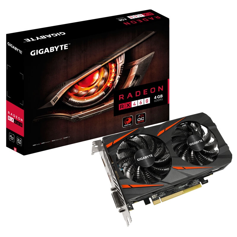 Gigabyte Radeon RX 460 WindForce OC 4G, 4096 MB GDDR5 - Watercooling UK