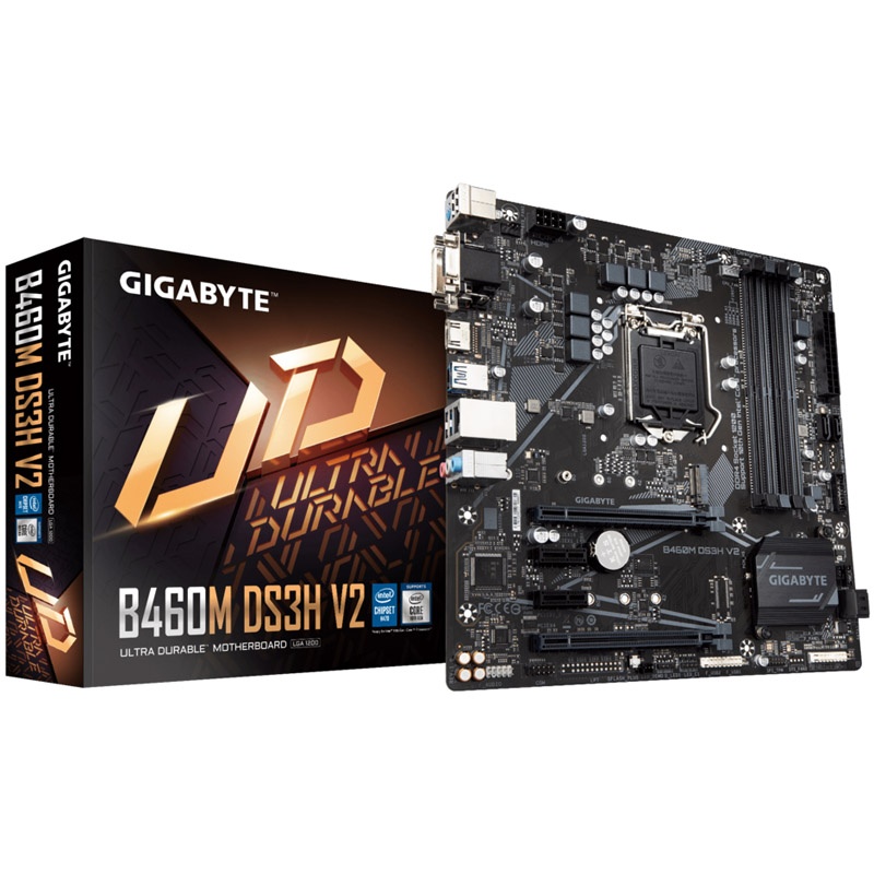 Gigabytes B460M DS3H V2, Intel H470 mainboard - Socket 1200 ...