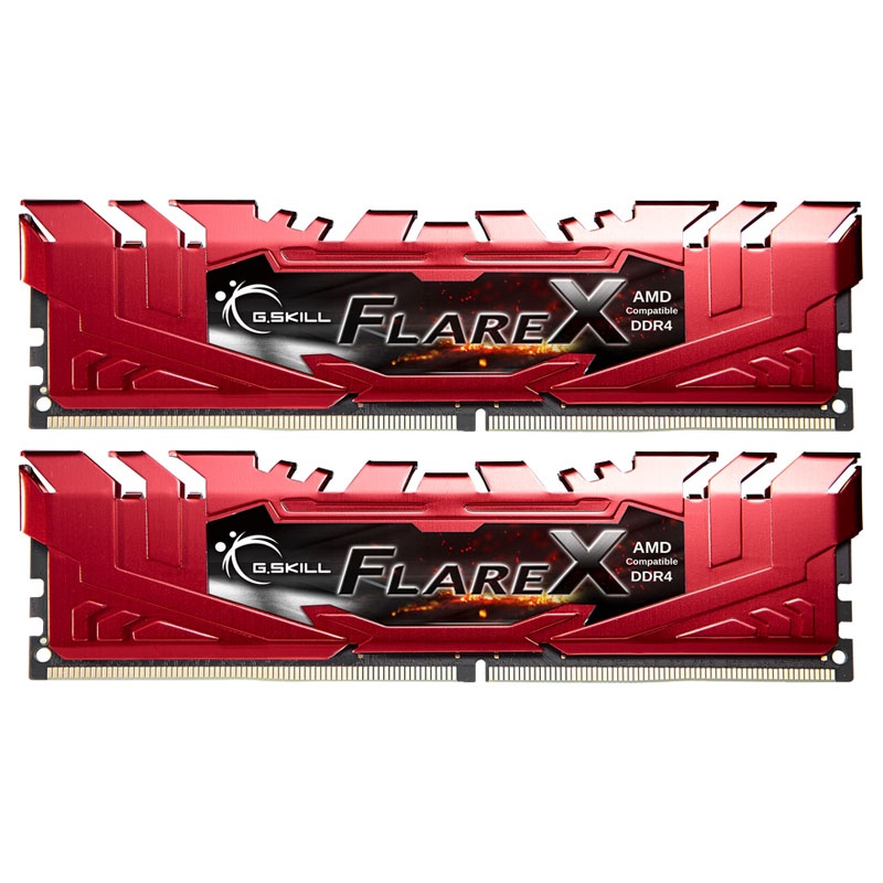 G.Skill Flare X Series red, DDR4-2400 for Ryzen, CL 16 - 16 GB dual kit ...