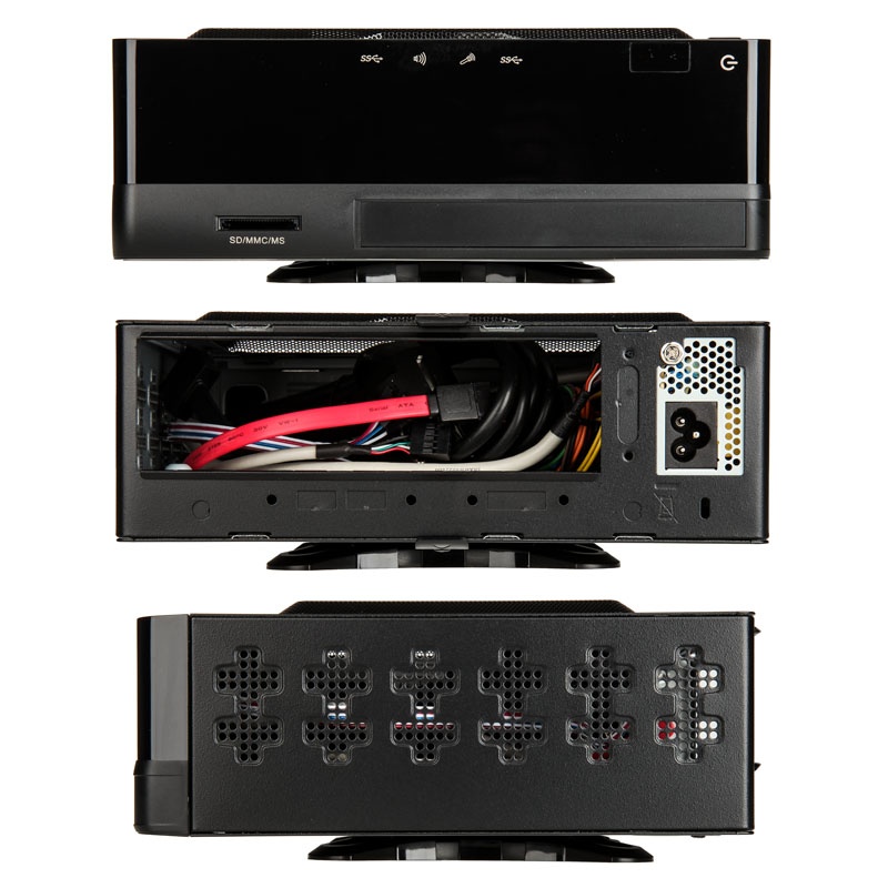 IN WIN BQ656, USB 3.0 Mini-ITX enclosure, 120 watt power supply - black ...