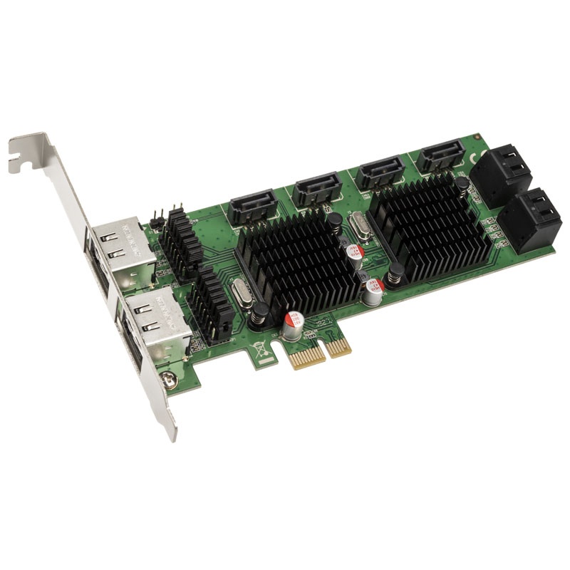 InLine Interface card, PCIe 2.0, 8x SATA 6Gb / s, 4x eSATA ...