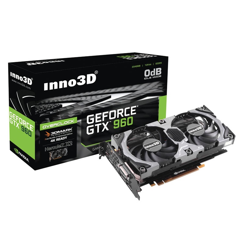 Inno3D GeForce GTX 960 OC, HerculeZ X2, 2048 MB GDDR5 - Watercooling UK