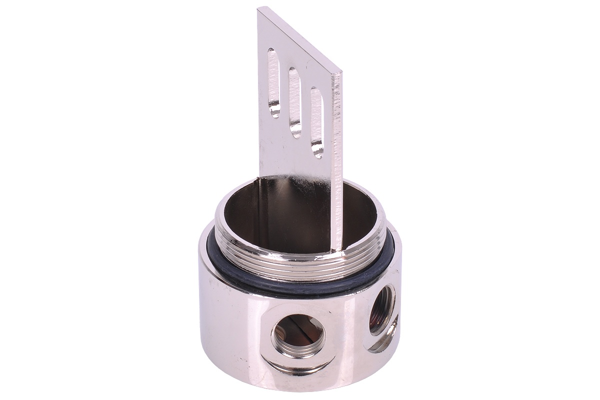 Phobya Balancer replacement bottom piece - silver plated - Watercooling UK