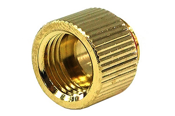 Phobya Extension G1/4 - G1/4 - Knurled - gold plated - Watercooling UK