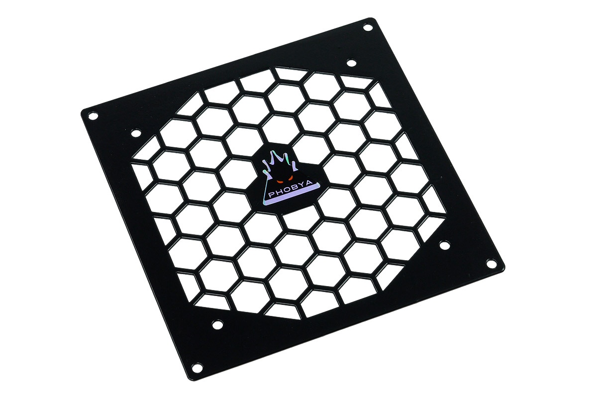 Phobya Radiator grill single (120) HEXX - black - Watercooling UK