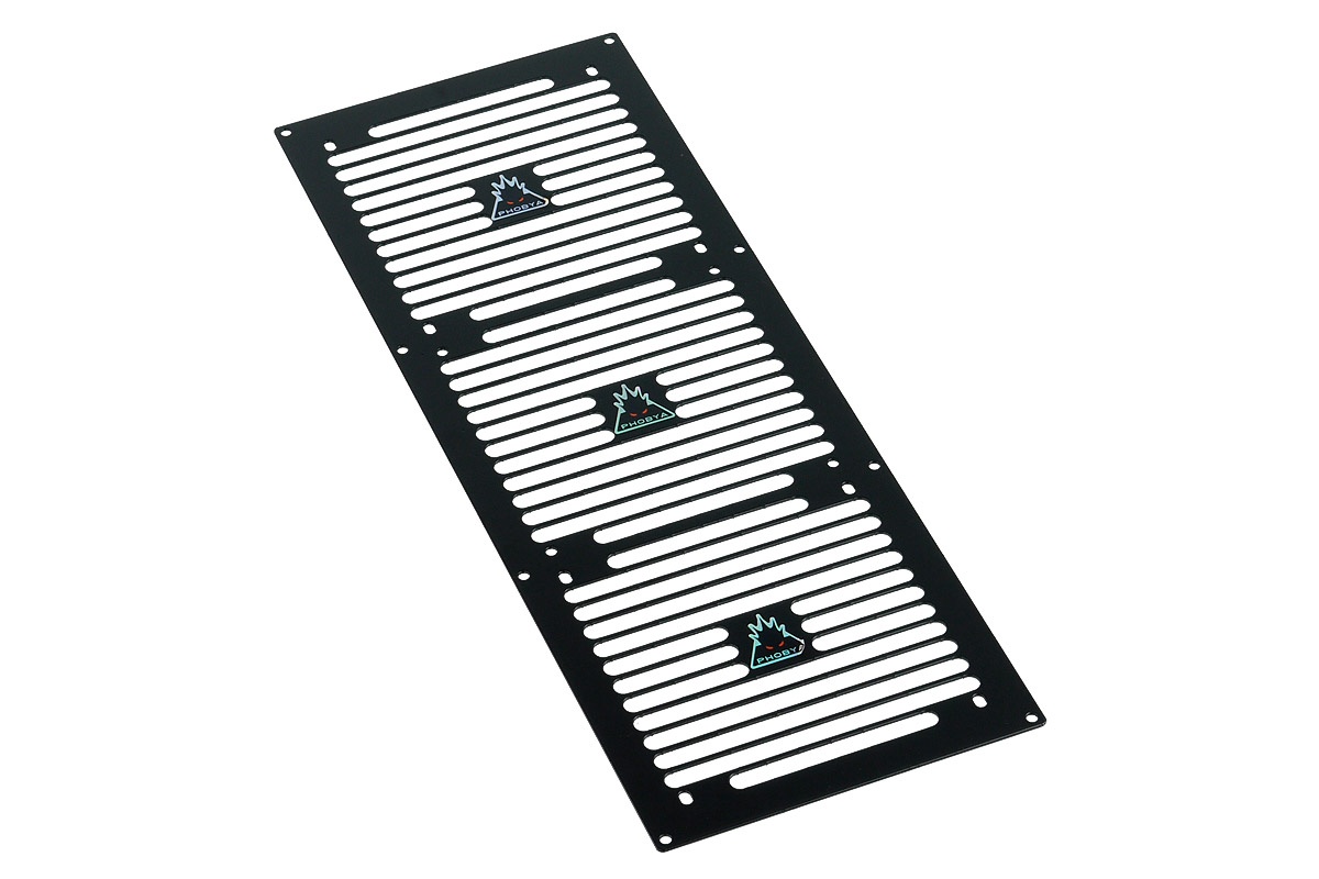Phobya Radiator Grill Triple (420) Stripes-Black - Watercooling UK