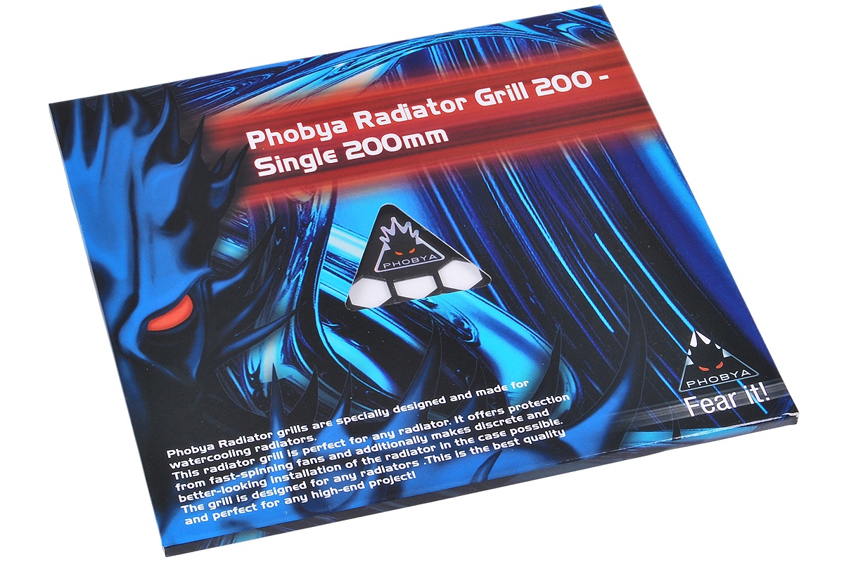 Phobya radiator grill Xtreme (200) - HEXX - black - Watercooling UK