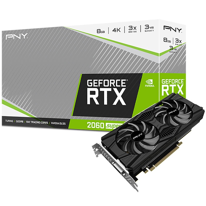 PNY GeForce RTX 2060 SUPER Twin Fan, 8192 MB GDDR6 - Watercooling UK