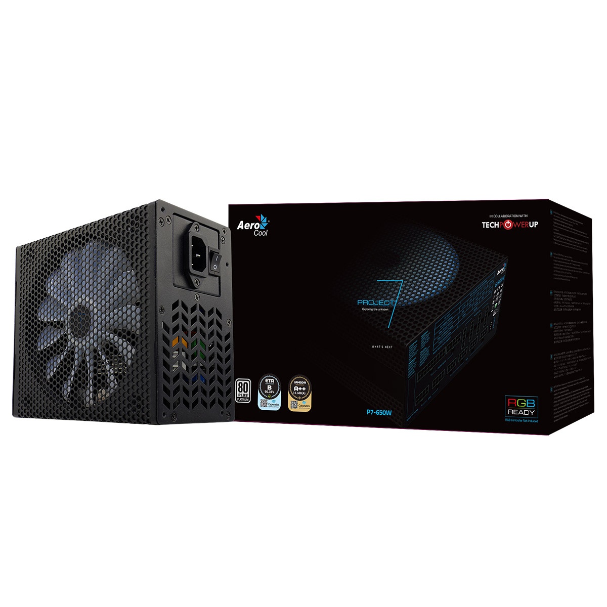 AeroCool Project 7 P650 RGB Full Modular 650w 80 Plus Platinum APFC PSU ...