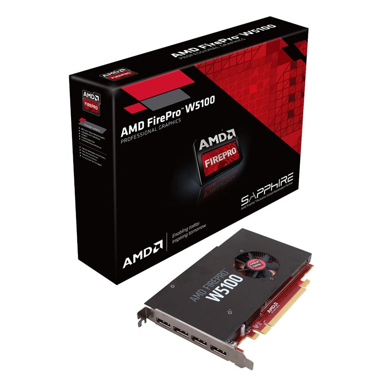 Sapphire FirePro W5100, 4096 MB GDDR5, 4x DP - Watercooling UK