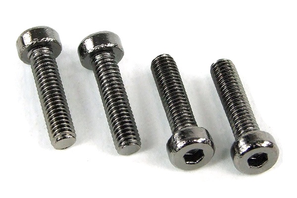 Screw DIN 7984 M3 x 12 hexagon socket flat black nickel (4pcs ...