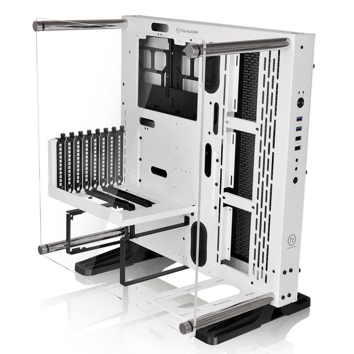 Thermaltake Core P3 Design Wall Mount Midi-Tower - White Snow Window ...