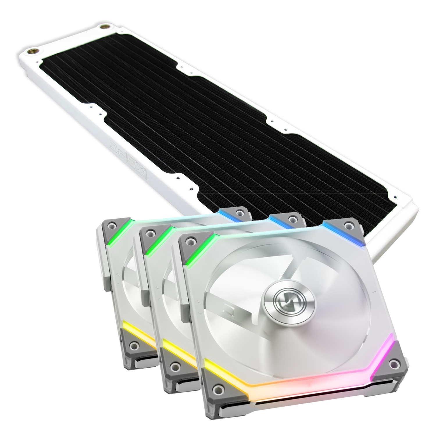 WCUK Spec XSPC TX360 White Radiator and Lian Li Fans Premium Kit ...