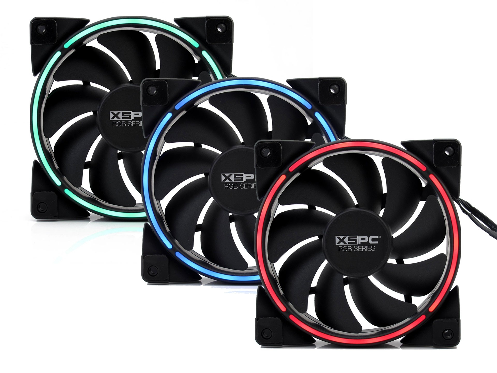 XSPC RGB Series 120mm Fan - PWM 800-2200RPM - 12V 4Pin RGB (3 Pack ...