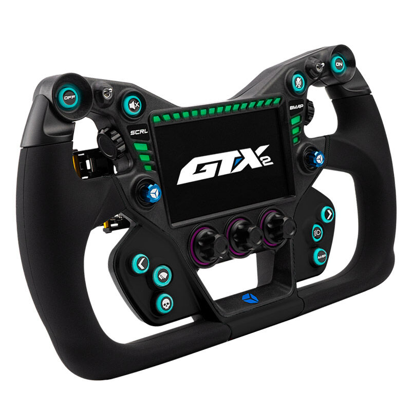 Cube Controls GTX2 steering wheel, black/blue - 30cm grip - Watercooling UK