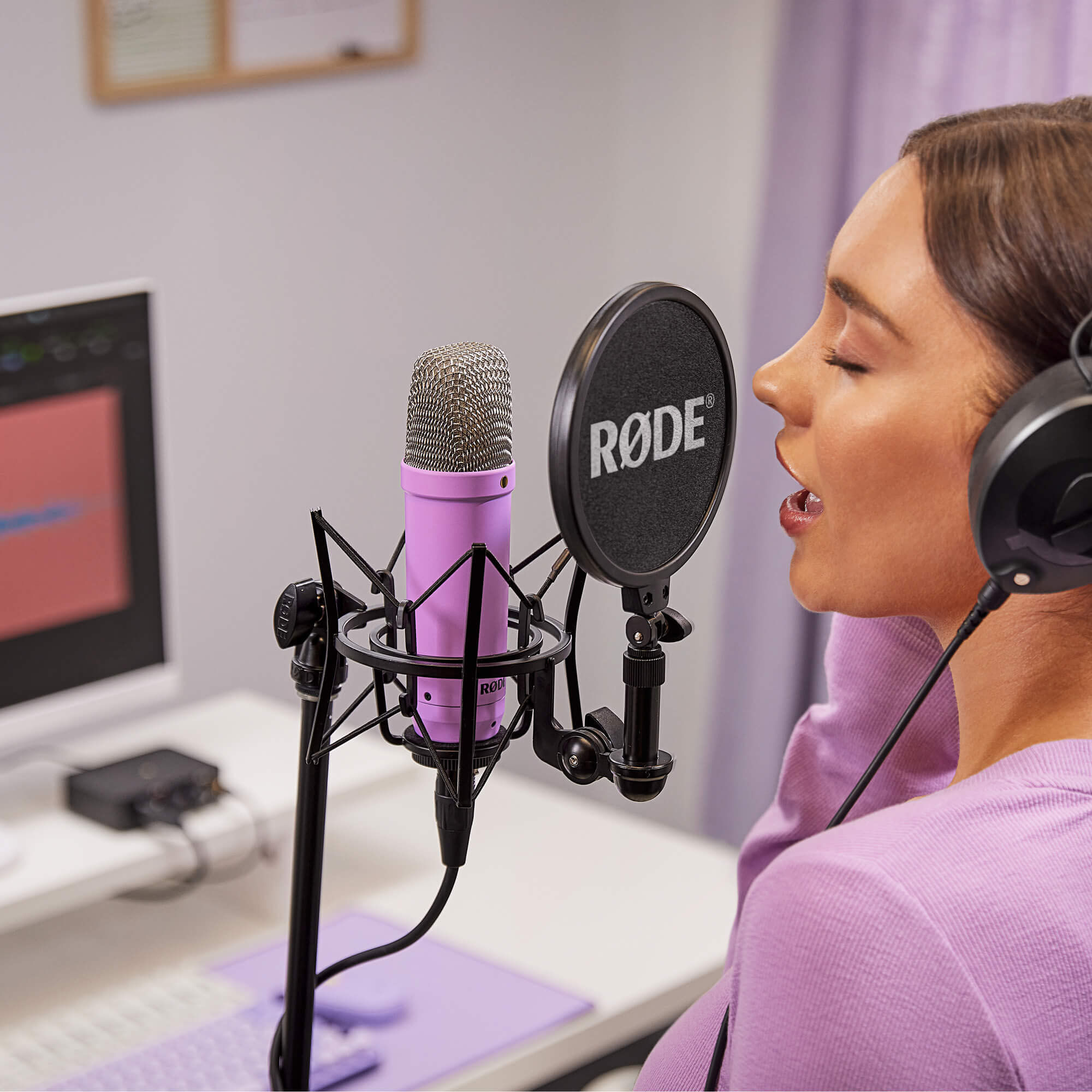 Rode NT1 Signature Purple, large diaphragm condenser microphone ...