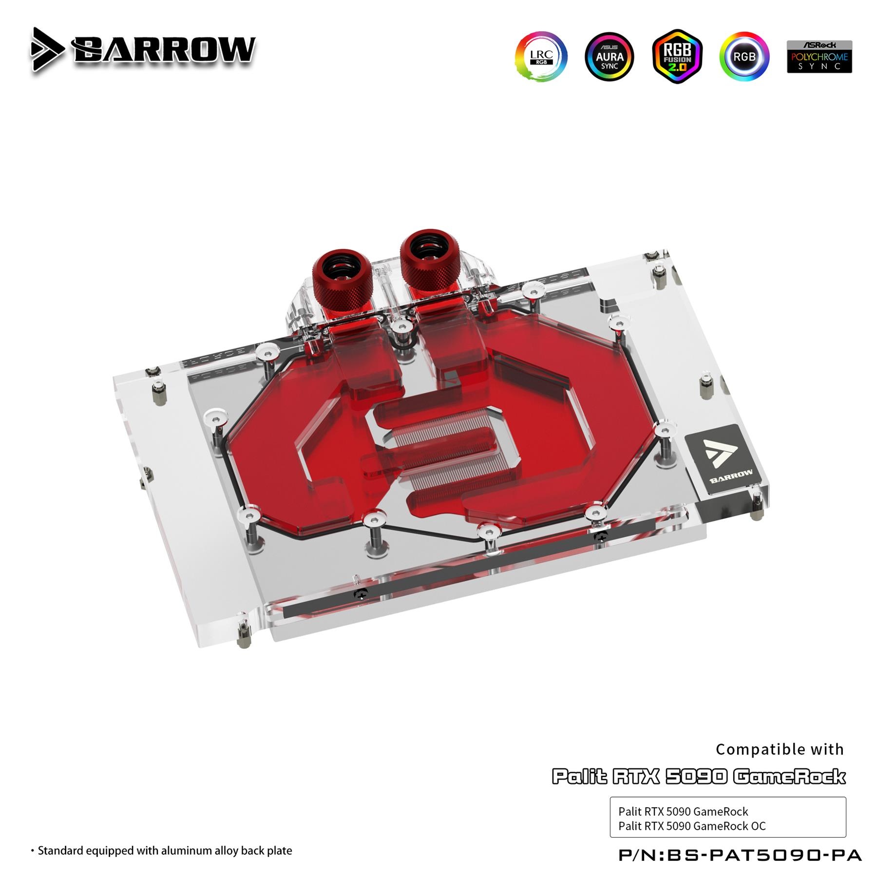 Barrow NVIDIA RTX 5090 Palit GameRock, aRGB Graphics Card Waterblock ...