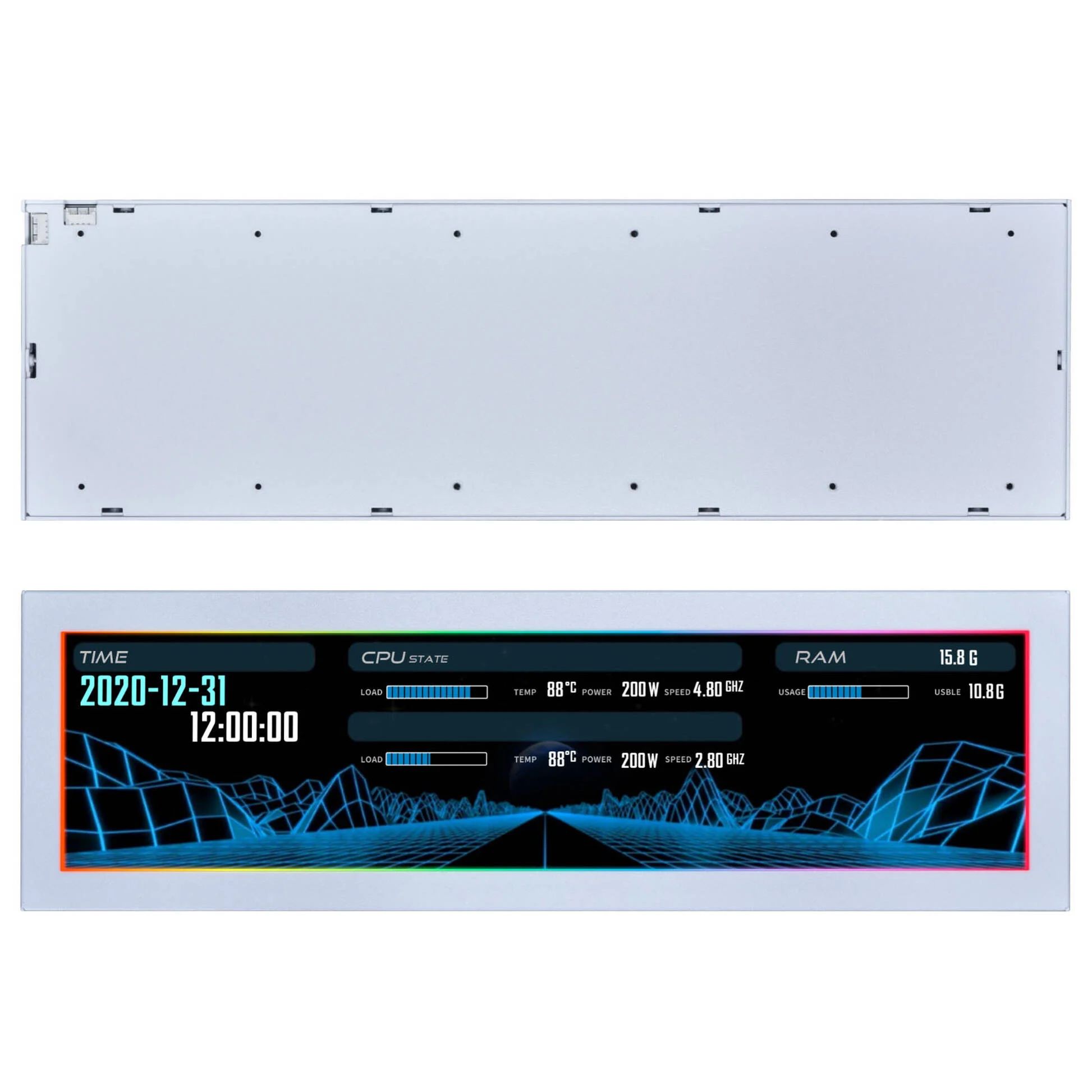 Lian Li 8.8 inch Universal Screen and Mount - White - Watercooling UK
